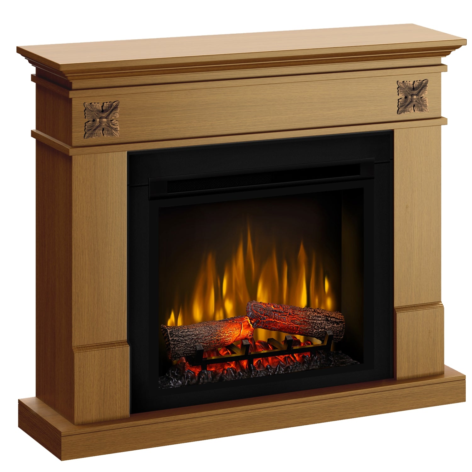 Semineu electric Lisabona Flower Stejar cu focar electric 3D Dimplex O ...